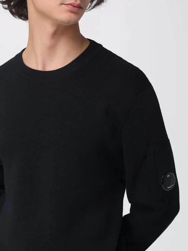 C.P. COMPANY Crew Neck Jumper With Lens Detail