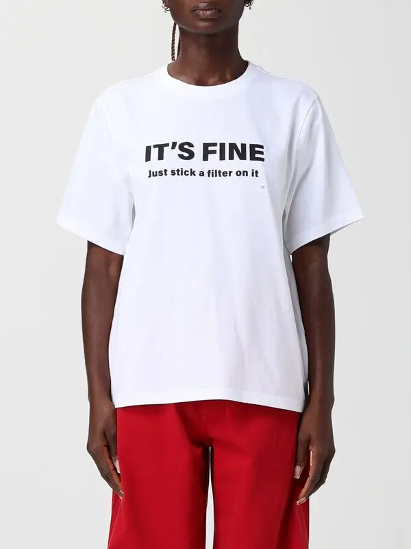 Victoria Beckham Cotton T-shirt With Slogan Print