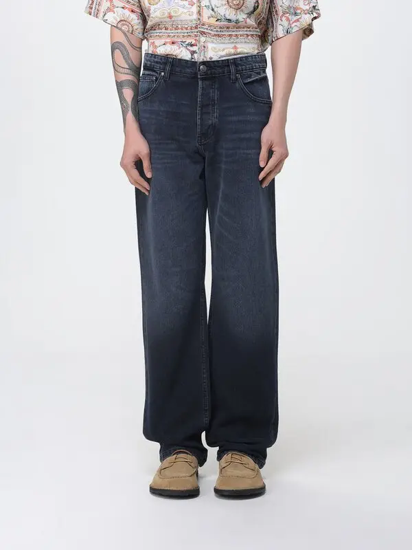 Just Cavalli Wide Leg Cotton Denim Jeans