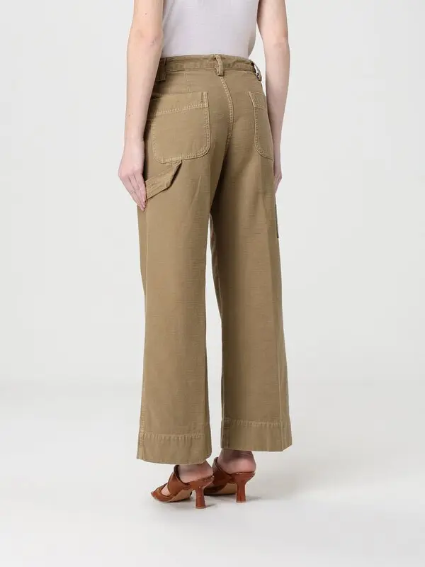 MASON'S Cotton Wide Leg Trousers - Beige