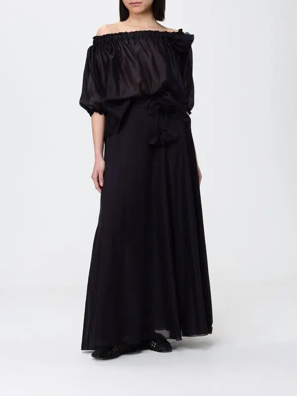 HANITA Crepe Blouse - Black