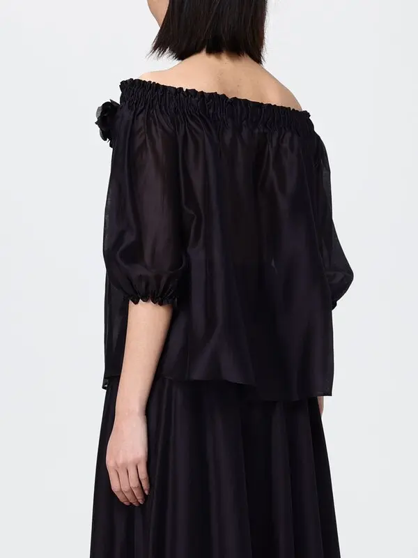 HANITA Crepe Blouse - Black