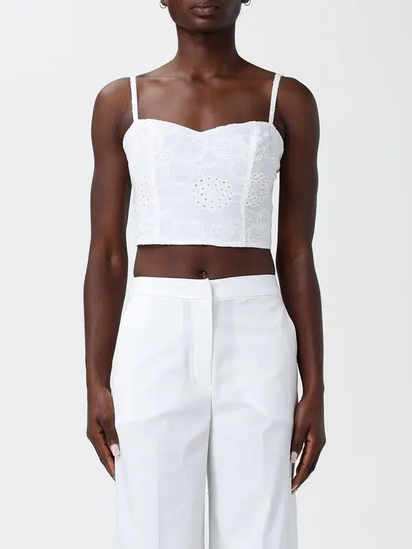 HANITA Broderie Anglaise Cropped Top