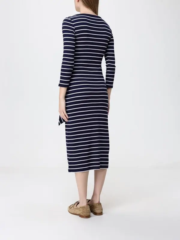 Ralph Lauren Striped Jersey Midi Dress