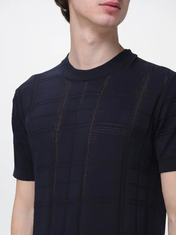 PAOLO PECORA Cotton Crew Neck Sweater - Blue