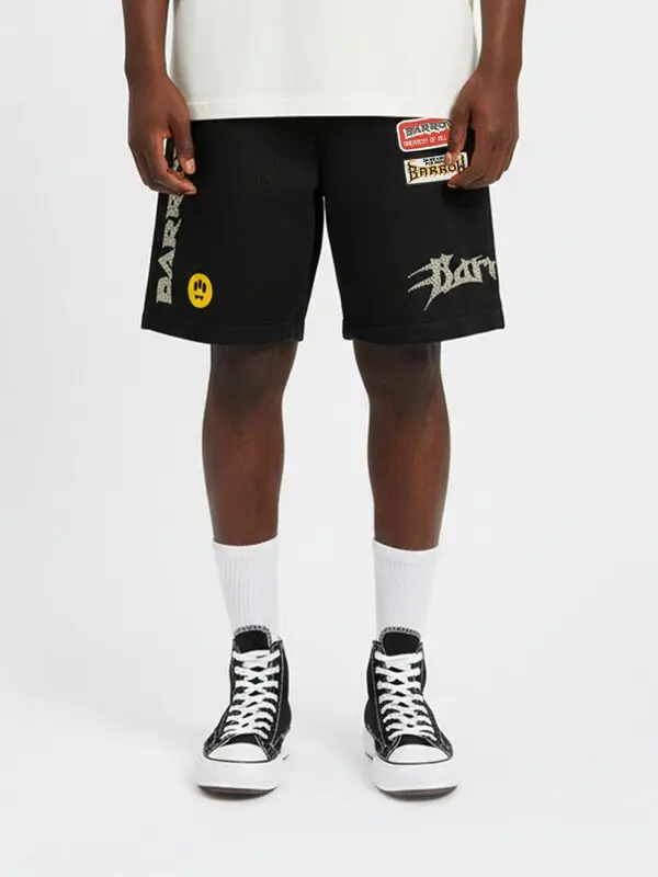 BARROW Printed Technical Fabric Sport Shorts