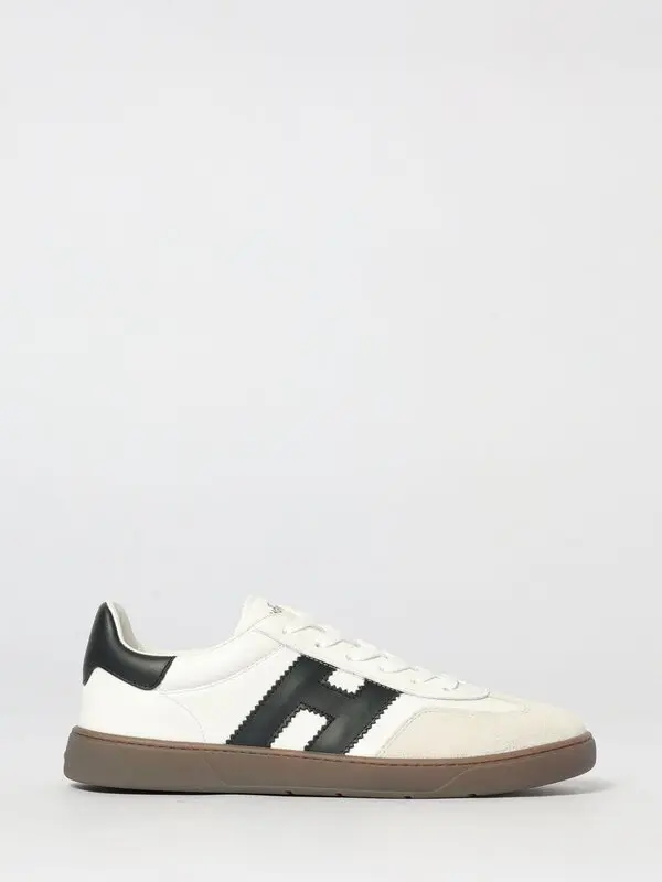 Hogan Leather And Suede Low Top Sneakers With Logo Detail