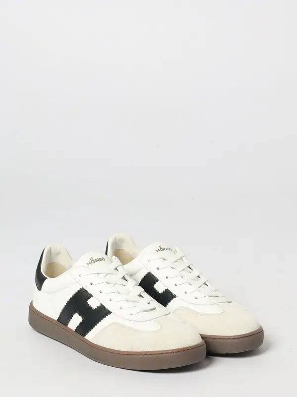 Hogan Leather And Suede Low Top Sneakers With Logo Detail