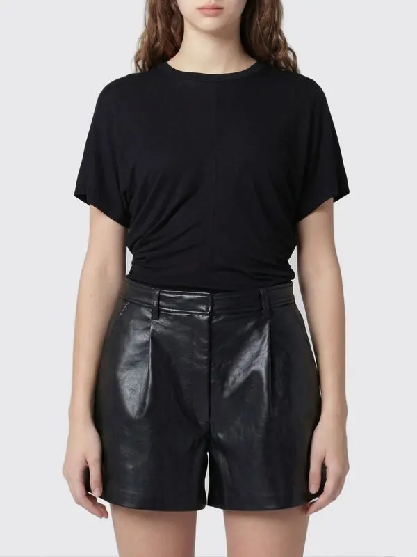 ANINE BING Stretch Viscose T-shirts - Black