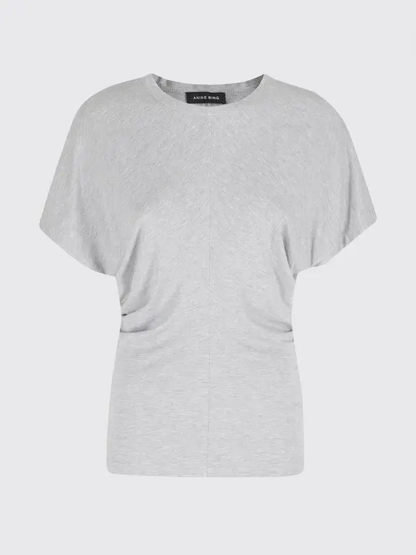 ANINE BING Stretch Viscose T-shirts - Grey