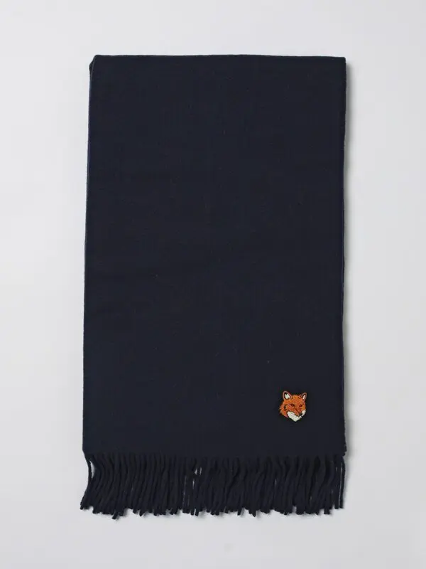 Maison Kitsuné Virgin Wool Scarf - Blue