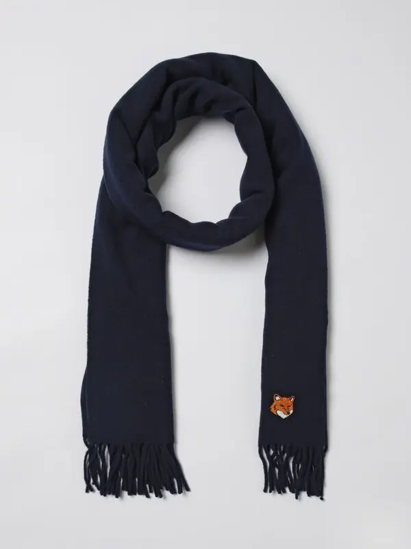 Maison Kitsuné Virgin Wool Scarf - Blue