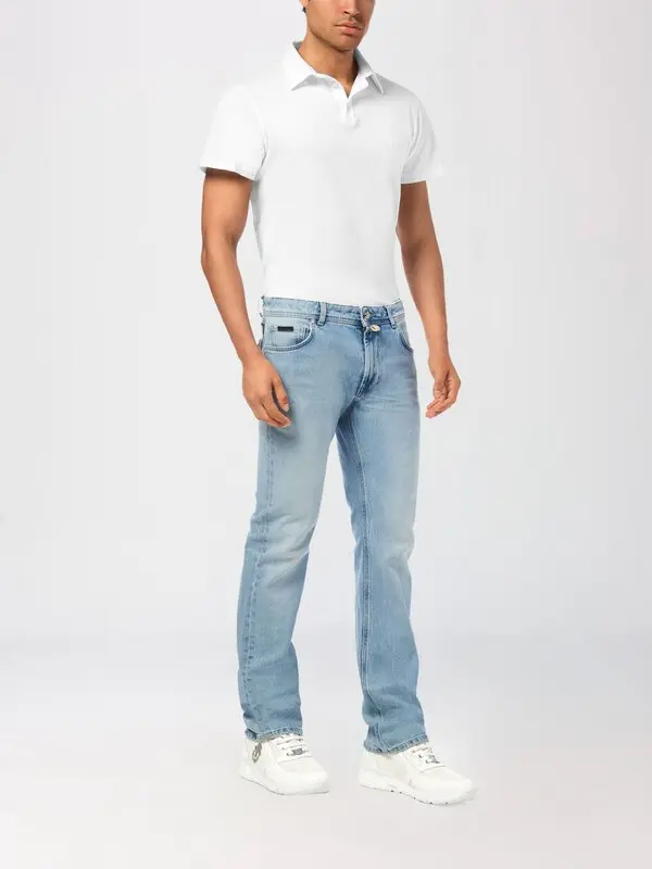 BILLIONAIRE Straight Leg Jeans - Sky Blue