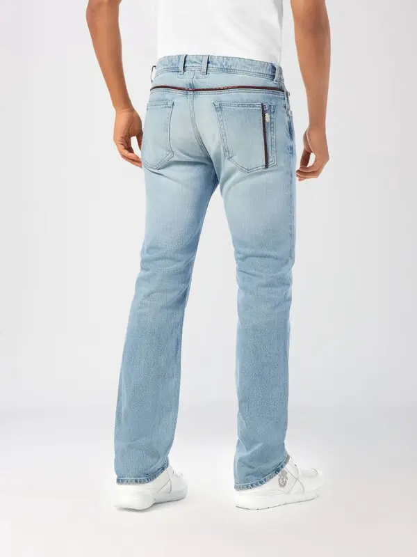 BILLIONAIRE Straight Leg Jeans - Sky Blue