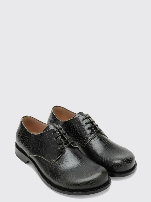 Loewe Campo Crackled Leather Derby Shoes