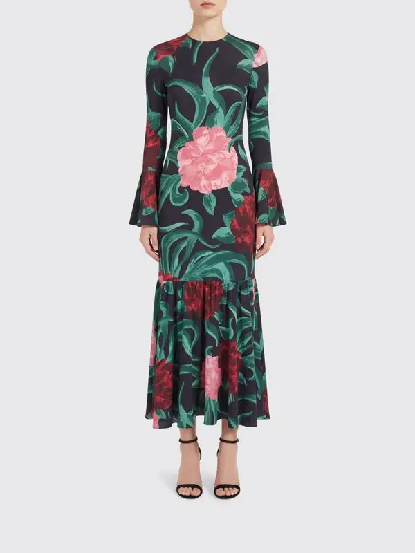 La DoubleJ Alba Stretch Viscose Dress With Floral Print