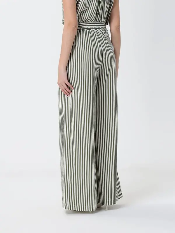 HANITA Striped Viscose Blend Palazzo Trousers