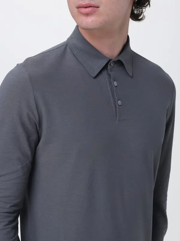 ZANONE Cotton Polo Shirt - Grey