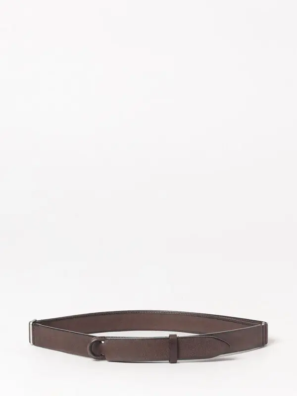 Orciani Grained Leather Belt - Dark