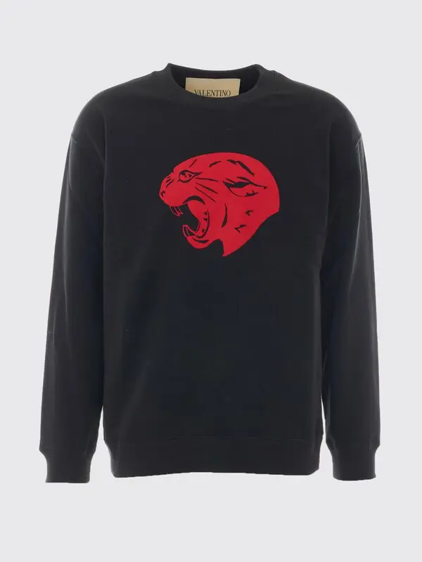 Valentino Garavani Crewneck Cotton Sweatshirt With Graphic Print And Logo