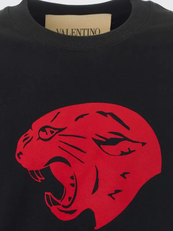 Valentino Garavani Crewneck Cotton Sweatshirt With Graphic Print And Logo