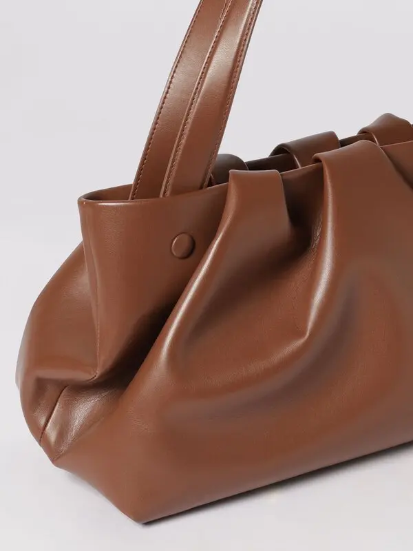 THEMOIRE Themoiré Athena Draped Vegan Leather Bag - Brown
