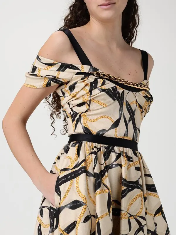 Elisabetta Franchi Printed Cotton Dress