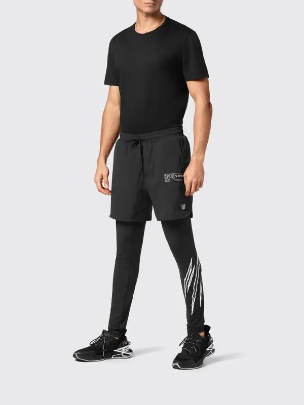 PLEIN SPORT Stretch Technical Fabric Track Pants