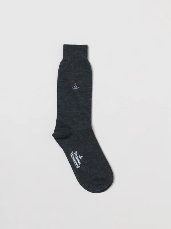 VIVIENNE WESTWOOD Embroidered Logo Crew Socks - Teal