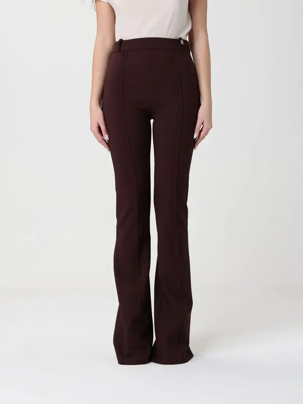 Elisabetta Franchi Crepe Trousers - Brown