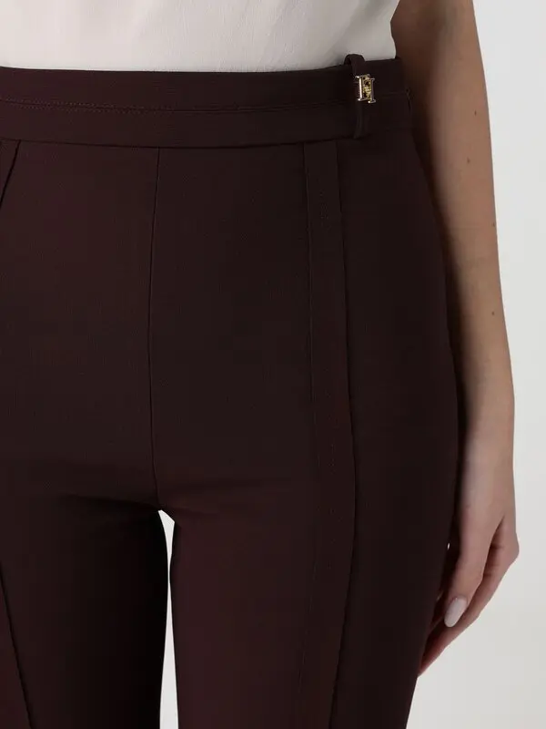 Elisabetta Franchi Crepe Trousers - Brown