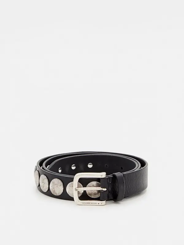 GOLDEN GOOSE Studded Leather Belt