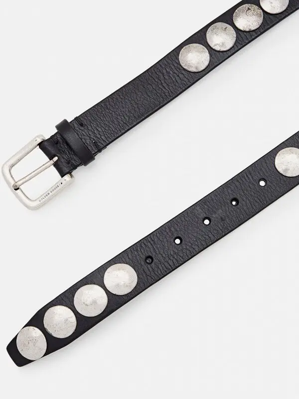 GOLDEN GOOSE Studded Leather Belt