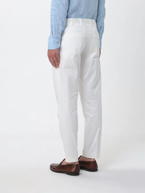 PT TORINO Stretch Cotton Tailored Trousers - White