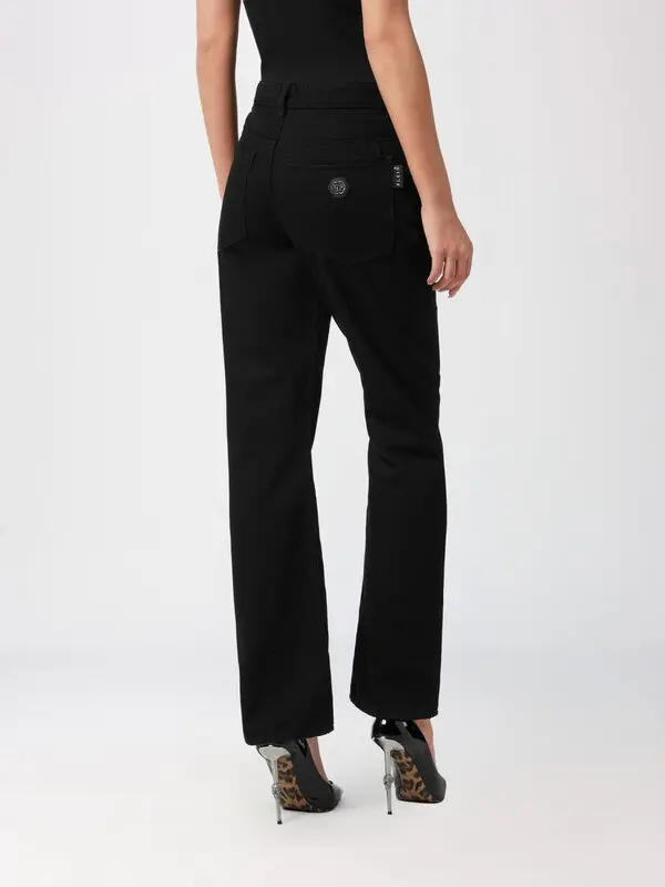 Philipp Plein Black Denim Straight Leg Jeans