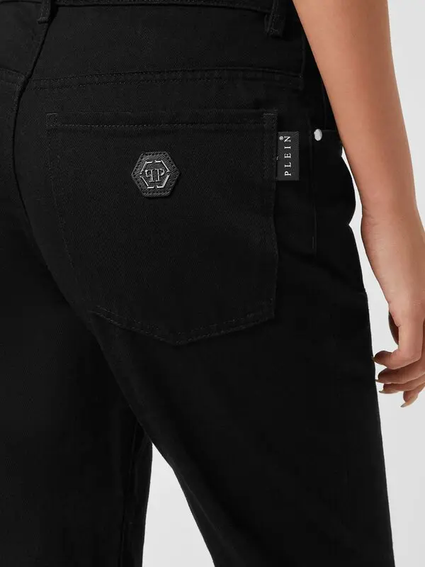Philipp Plein Black Denim Straight Leg Jeans