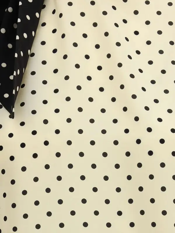 Valentino Garavani Polka Dot Silk Blouse With Pussy-bow Collar