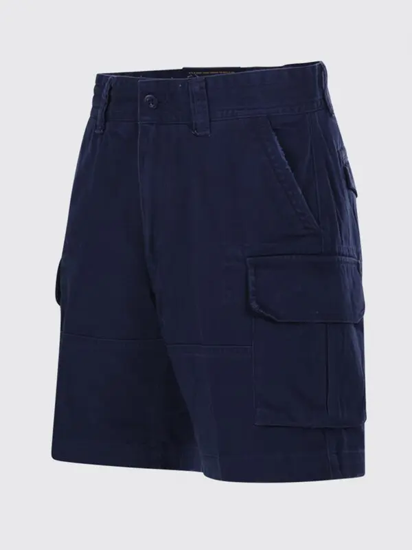 Polo Ralph Lauren Solid Cotton Cargo Chino Shorts - Blue