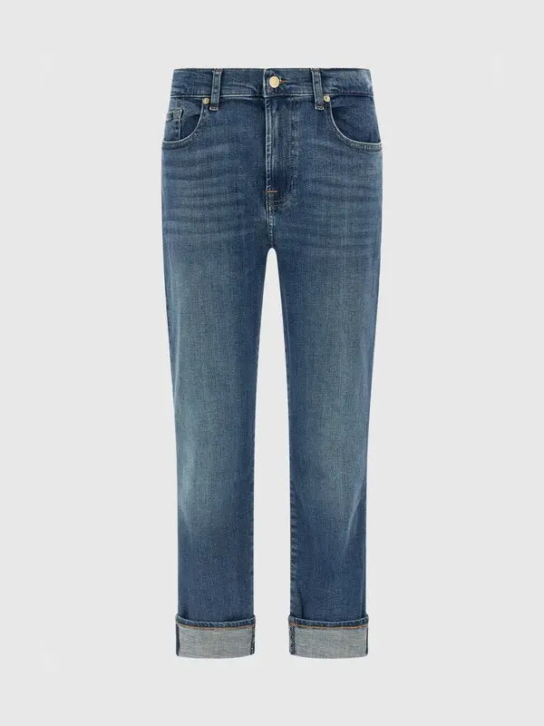 7 For All Mankind Cropped Fit Stretch Denim Jeans