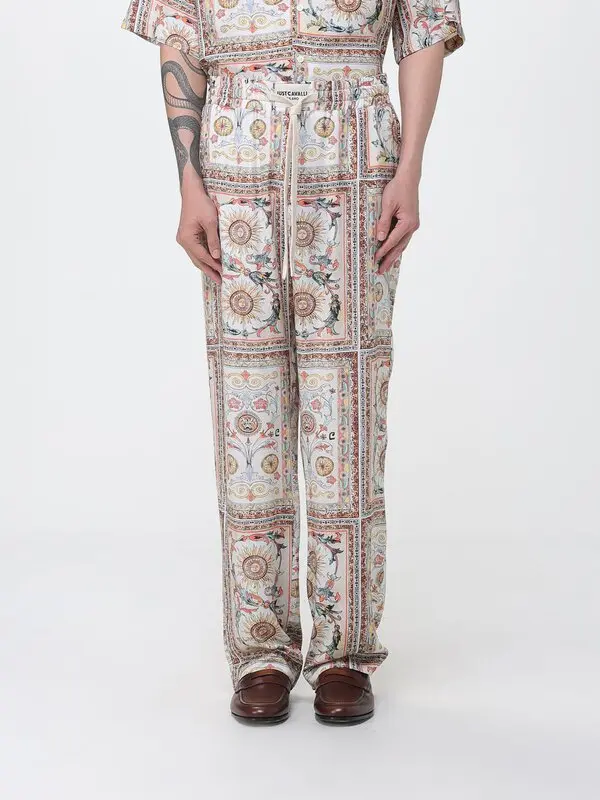Just Cavalli Printed Viscose Trousers