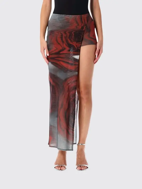JEAN PAUL GAULTIER Printed Mesh Skirt