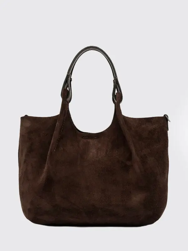 GIANNI CHIARINI Suede Handbag - Coffee