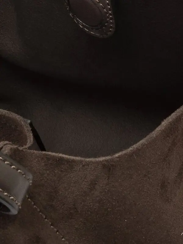 GIANNI CHIARINI Suede Handbag - Coffee