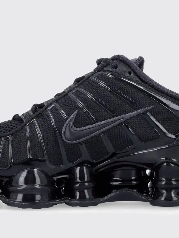 Nike Mesh And Rubber Shox Tl Sneakers - Black