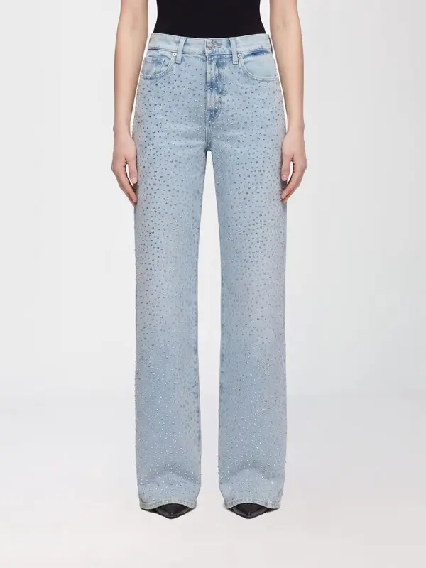 7 For All Mankind Embellished Wide Leg Jeans