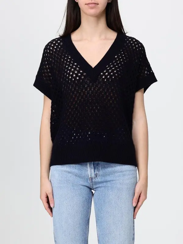 ALLUDE Openwork Wool And Cashmere Knit - Blue