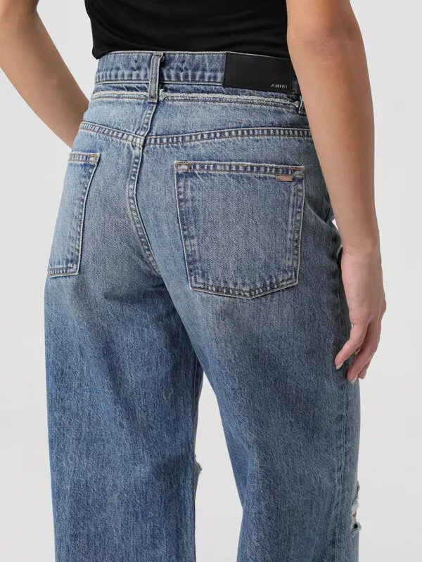 Amiri Distressed Wide-leg Jeans