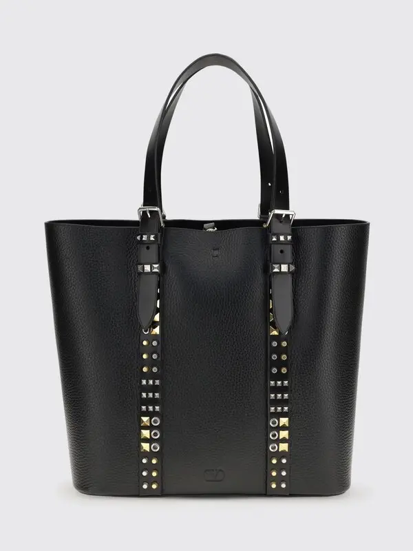 Valentino Garavani Rockstud Grained Leather Bag - Black