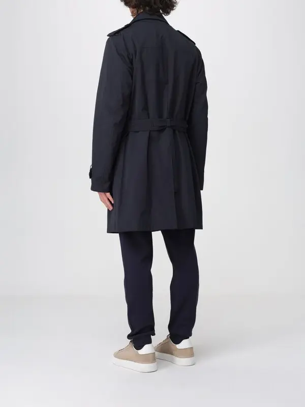 FAY Double-breasted Cotton Blend Trench Coat
