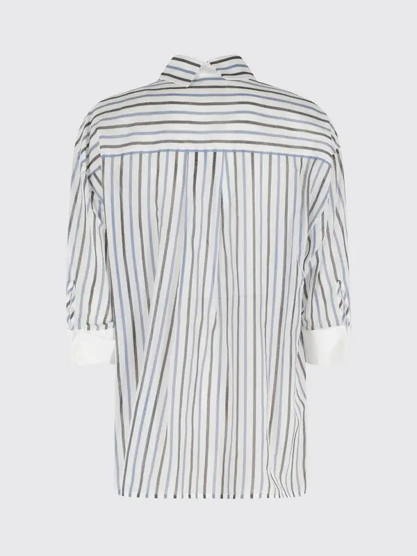 SEMICOUTURE Striped Cotton And Silk Shirt
